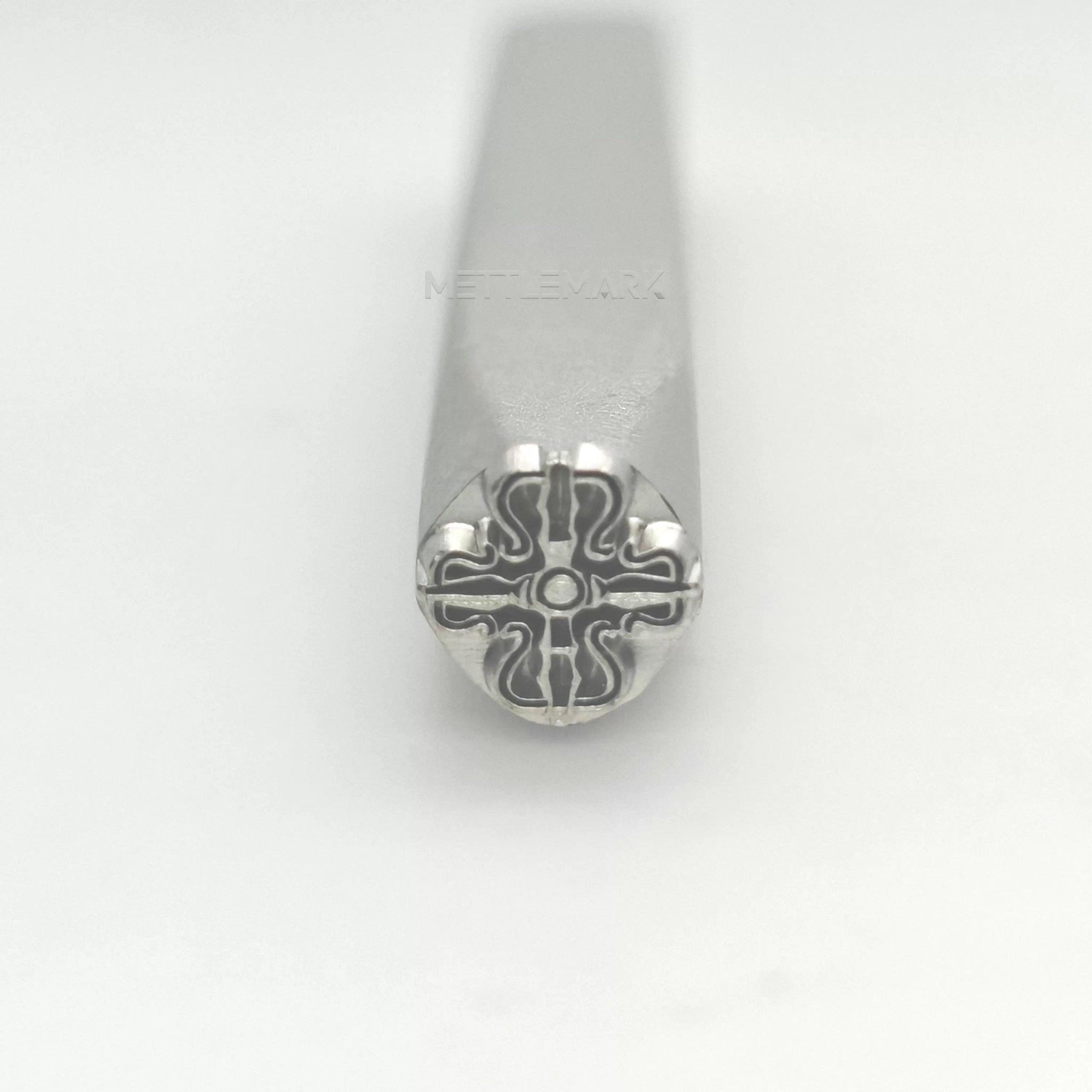 Custom Metal Stamp Cross Vajra & Cross Symbol Metal Design Stamp - Mem